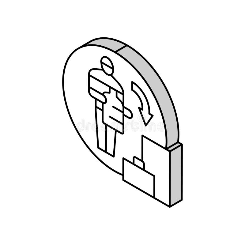 At Work Delivering Water Isometric Icon Vector Illustration Stock ...