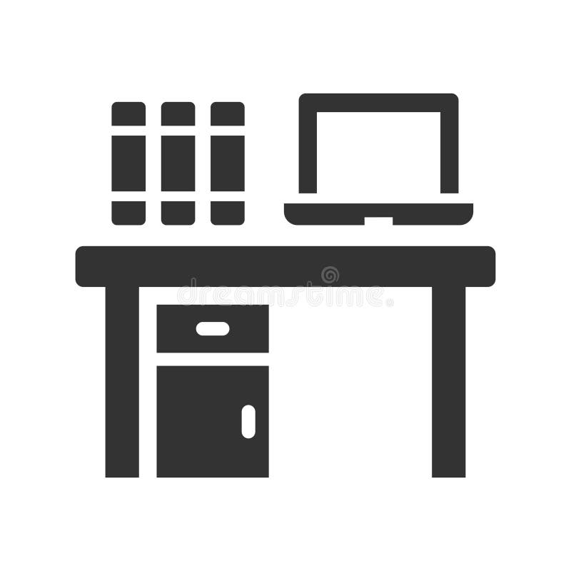 Work desk Icon stock vector. Illustration of symbol - 307059533