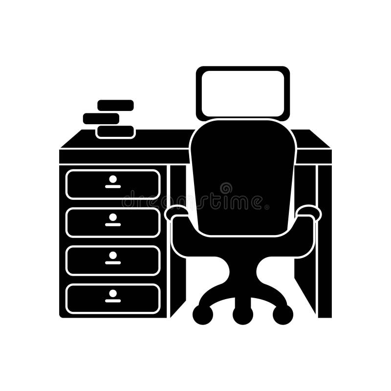 Work Desk Logo Icon,illustration Design Template Stock Vector ...