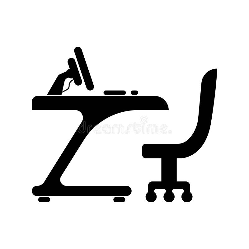 Work Desk Logo Icon,illustration Design Template Stock Vector ...