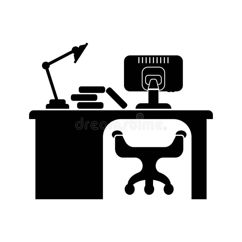 Work Desk Logo Icon,illustration Design Template Stock Vector ...