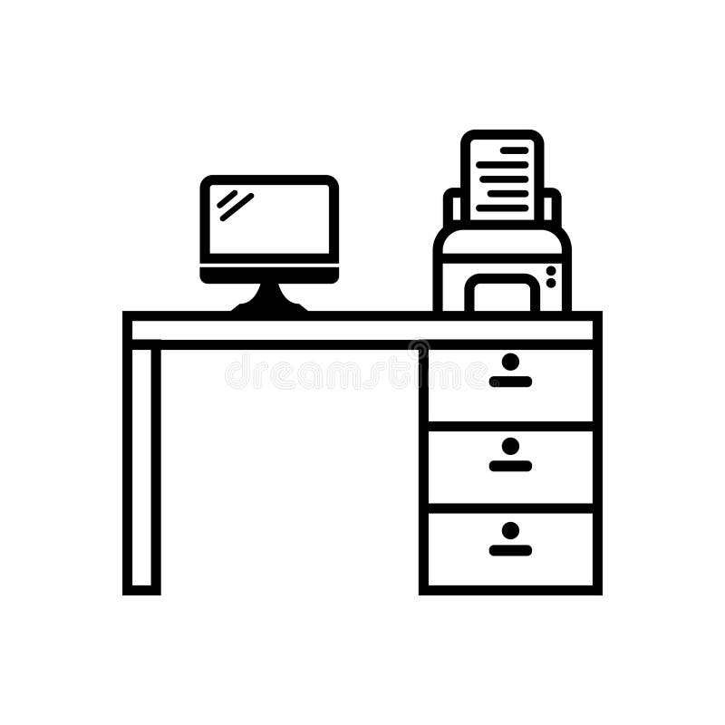 Work Desk Logo Icon,illustration Design Template Stock Vector ...
