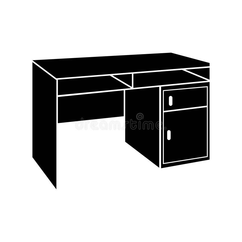 Work Desk Logo Icon,illustration Design Template Stock Vector ...