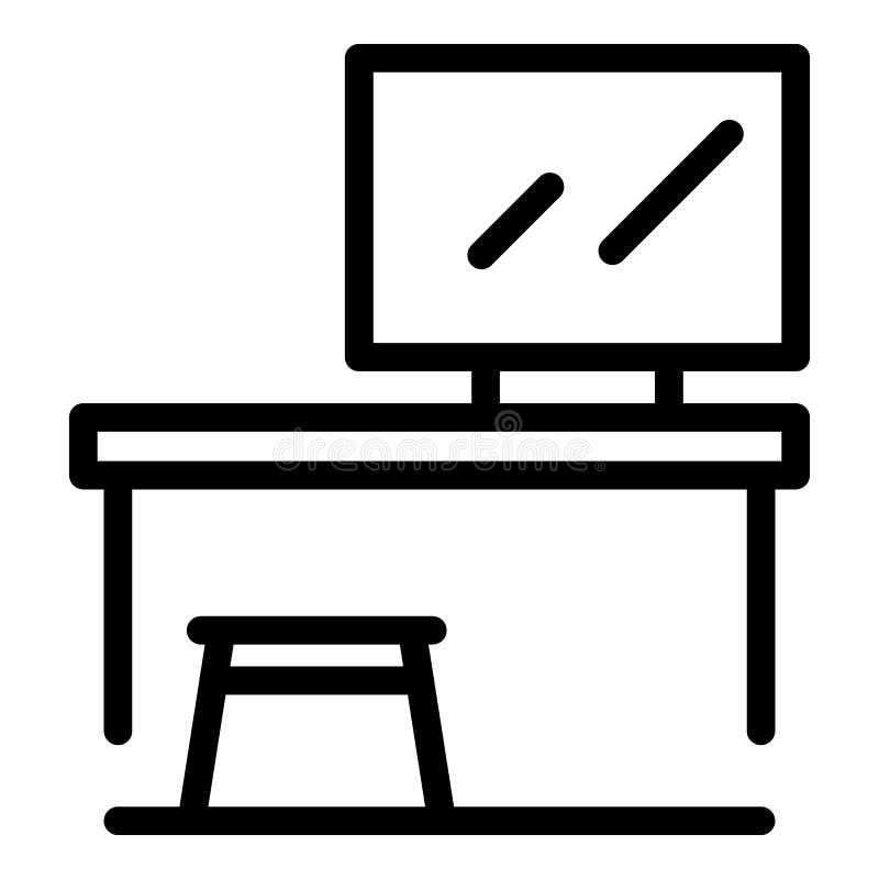Work Desktop Icon Outline Vector. Computer Video Stock Vector ...