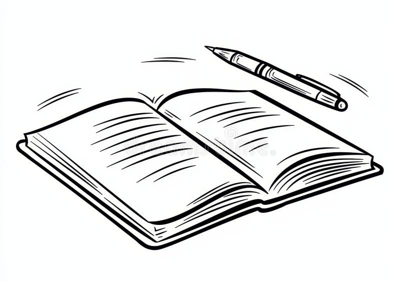 Work Diary, Note Book Drawing. Hand-drawn Modern Illustration Isolated ...