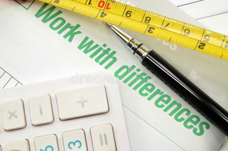 Work with Difference Printed on a Book Stock Image - Image of team ...