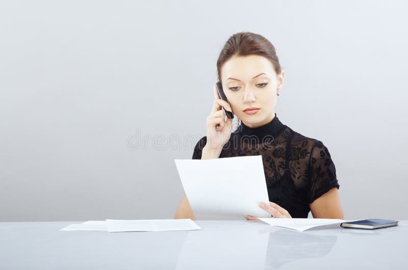 Work with documents stock image. Image of caucasian, paperwork - 13506559