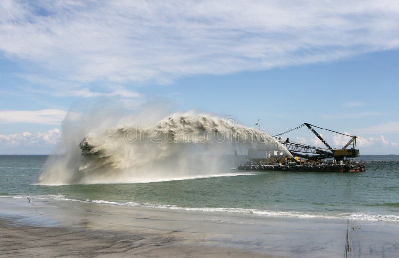 Dredging for Land Reclamation Stock Photo - Image of seafront, harbour ...