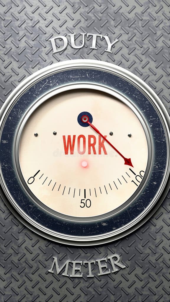Work and Duty that is Hitting a Full Scale, Showing a Very High Level ...