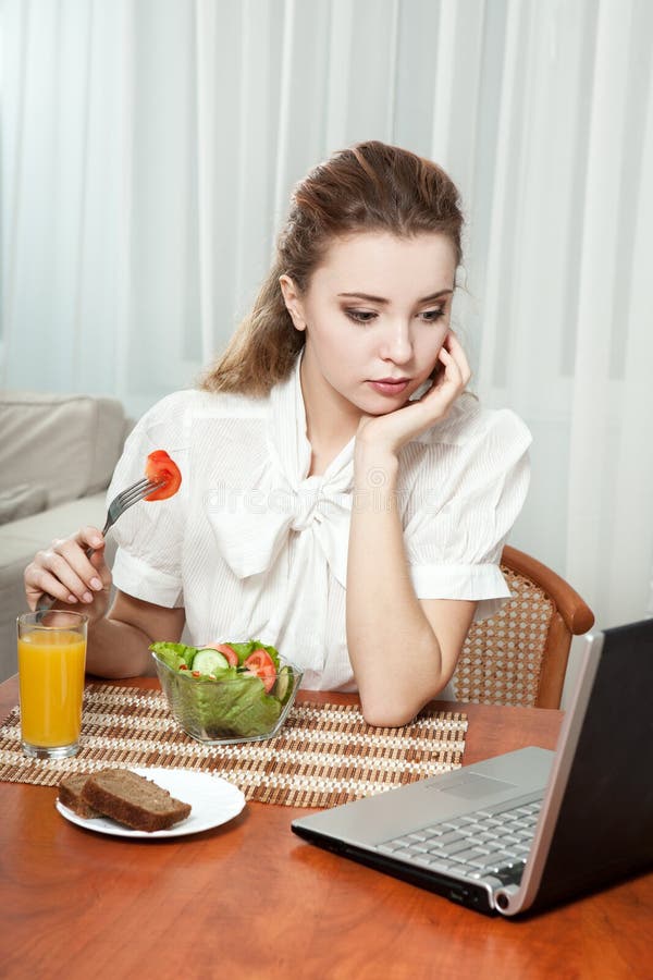 Work and eat stock image. Image of information, conversation - 24292691