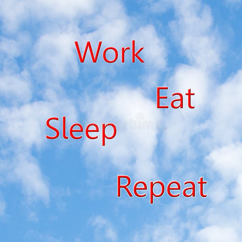 Eat Sleep Repeat Black And White Modern Brush Calligraphy Stock Vector ...