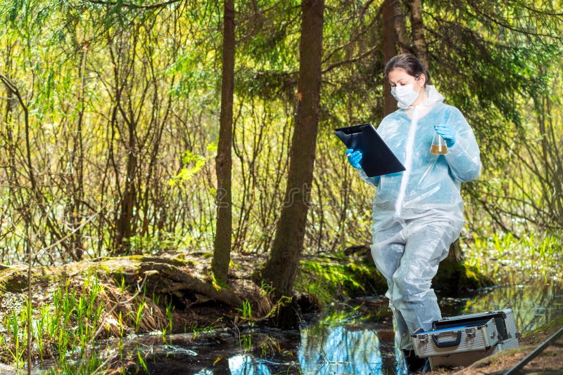 Ecologist at work concept stock image. Image of scientific - 13240559