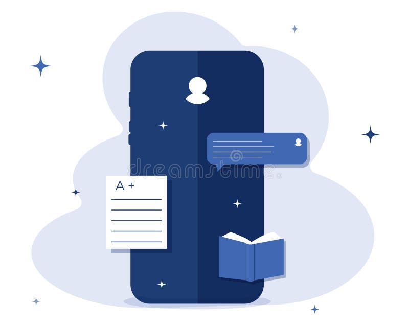 Work and Education Online. Virtual Classes, Chat Windows, Laptop ...