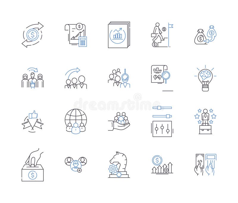 Work Effectiveness Outline Icons Collection Efficiency Productivity Accuracy Quality Output