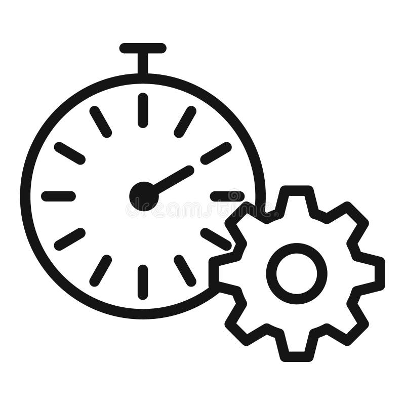 Work Efficiency Icon Mark in Filled Style Stock Vector - Illustration ...