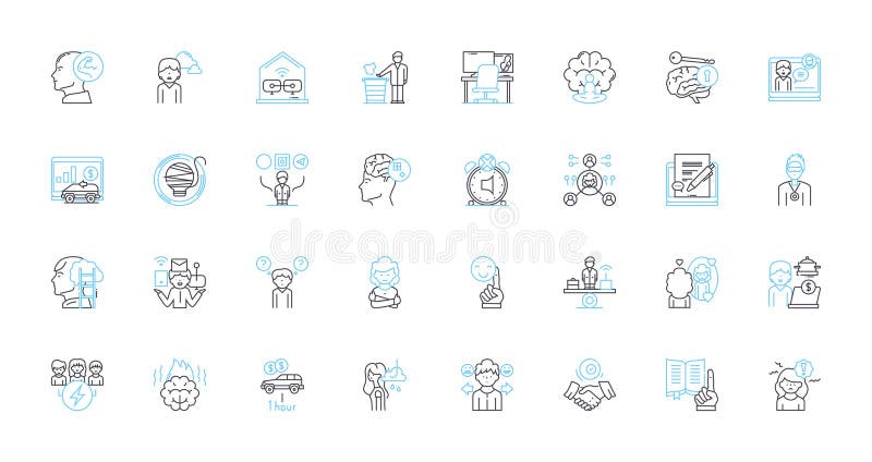 Work Efficiency Linear Icons Set. Productivity, Time-management ... Work Efficiency Linear Icons Set. Productivity, Time-management ...
