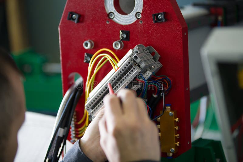 Work of Electrician Engineer - Switching and Testing Equipment with ...