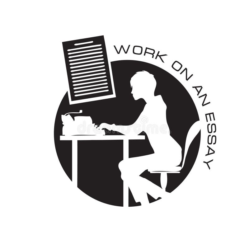 Work on an essay stock illustration. Illustration of exemplum - 331191586