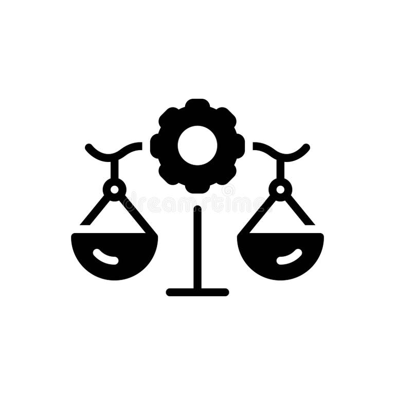 Black Solid Icon for Work Ethic, Work and Value Stock Illustration ...