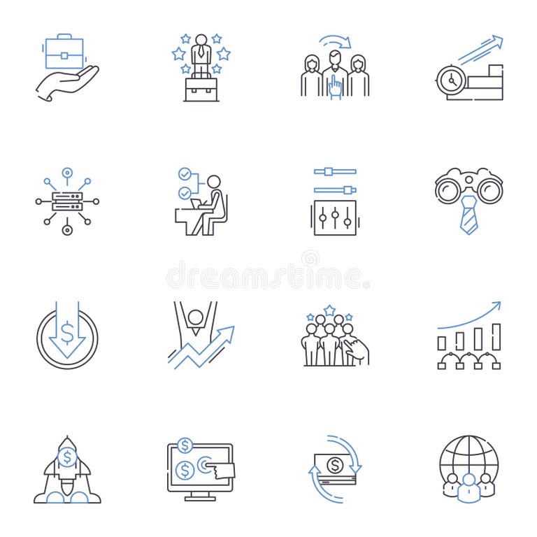 Work Ethic Line Icons Collection. Dedication, Discipline, Commitment ...