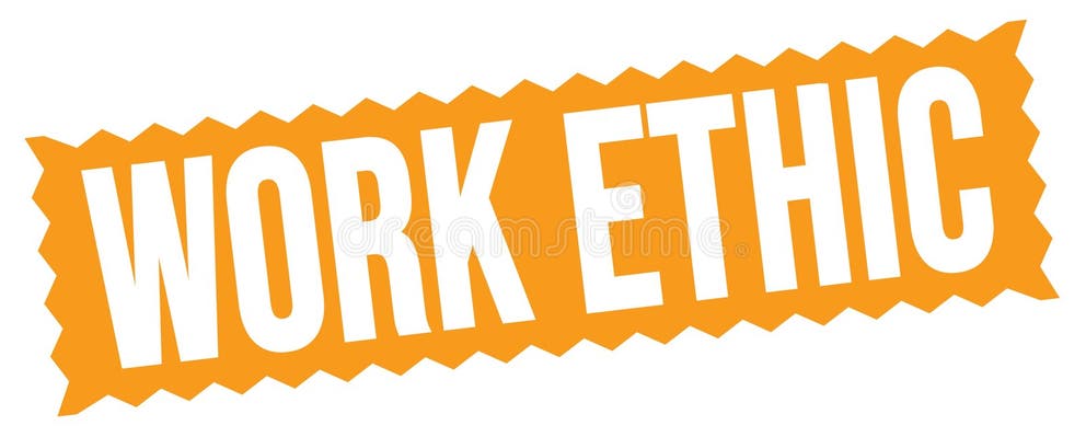 WORK ETHIC Text Written on Orange Stamp Sign Stock Illustration ...