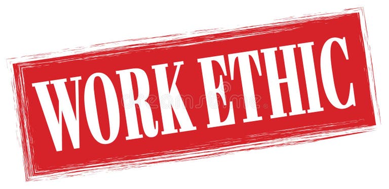 WORK ETHIC Text Written on Red Stamp Sign Stock Illustration ...