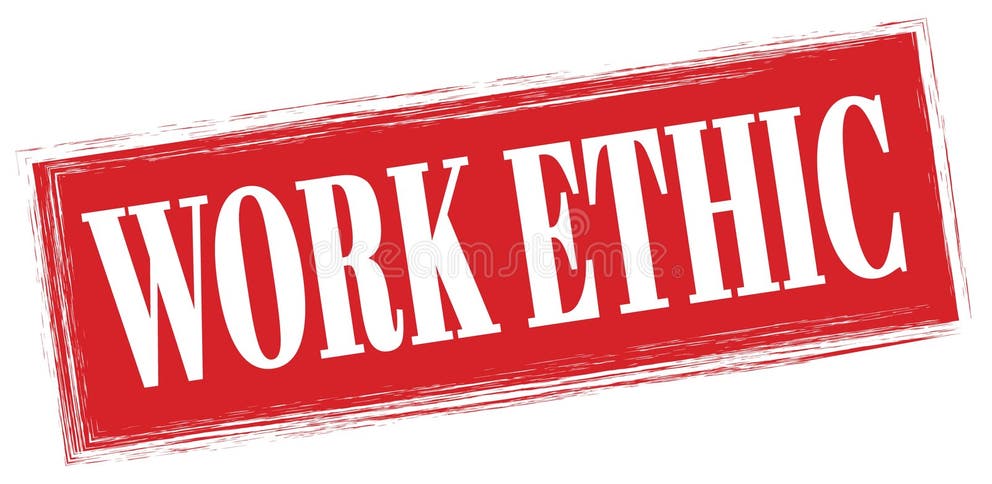 WORK ETHIC Text Written on Red Stamp Sign Stock Illustration ...