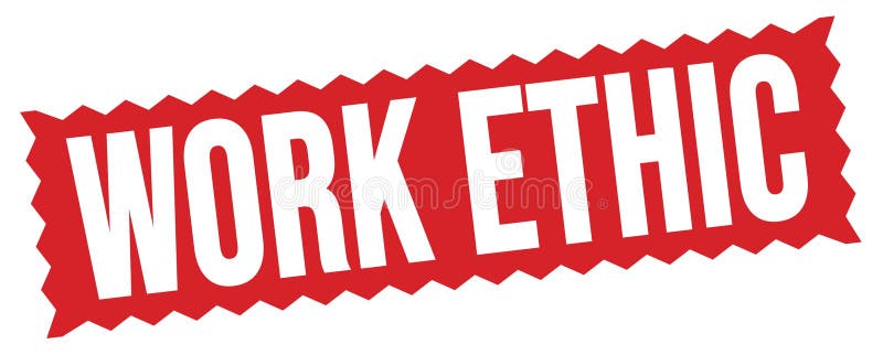 WORK ETHIC Text Written on Red Stamp Sign Stock Illustration ...