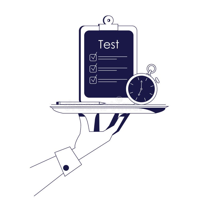 Work and Exam Test. Online Testing. Concept of E-learning, Examination ...