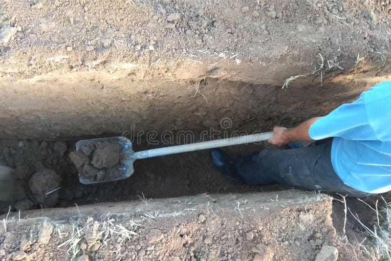 Work of Excavating Machine on Building Construction Site Stock Image ...