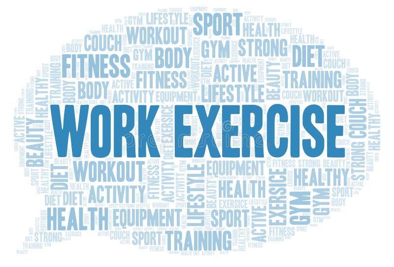 Work Exercise Word Cloud. Wordcloud Made with Text only Stock ...