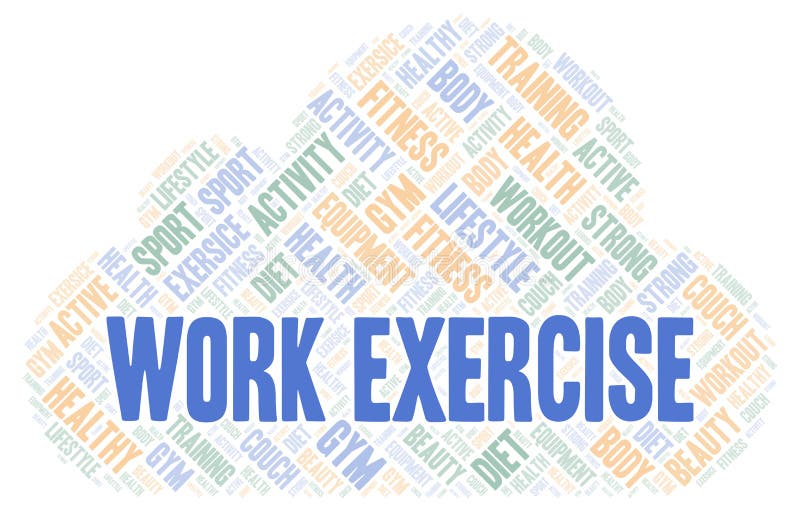 Work Exercise word cloud stock illustration. Illustration of concept ...