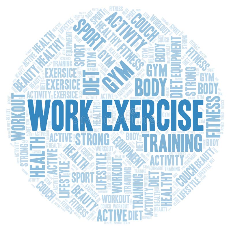 Work Exercise word cloud stock illustration. Illustration of concept ...
