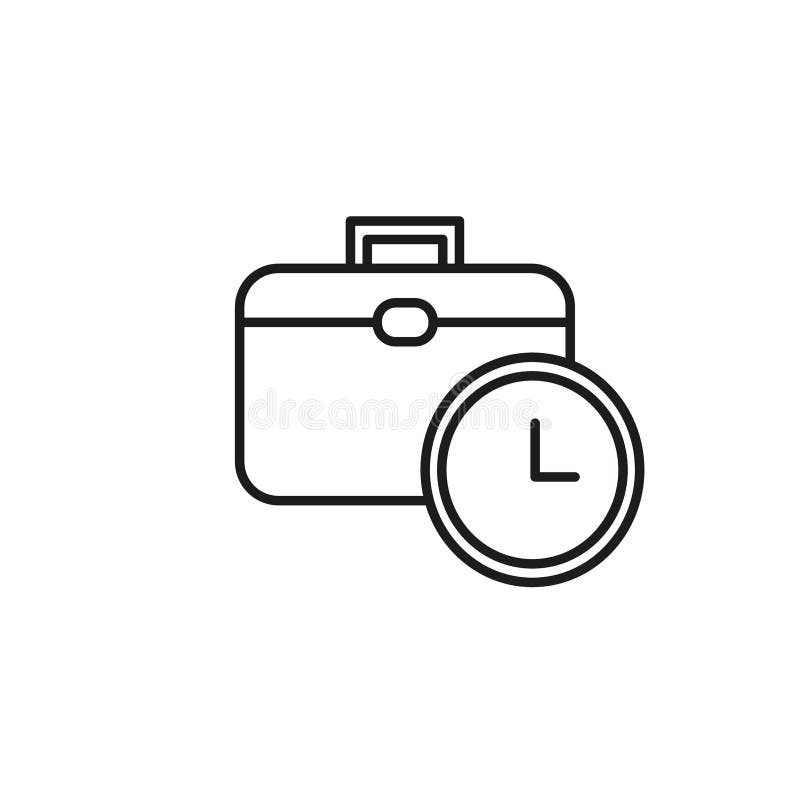 Work Experience Icon Flat Line Symbol Set Stock Illustration ...