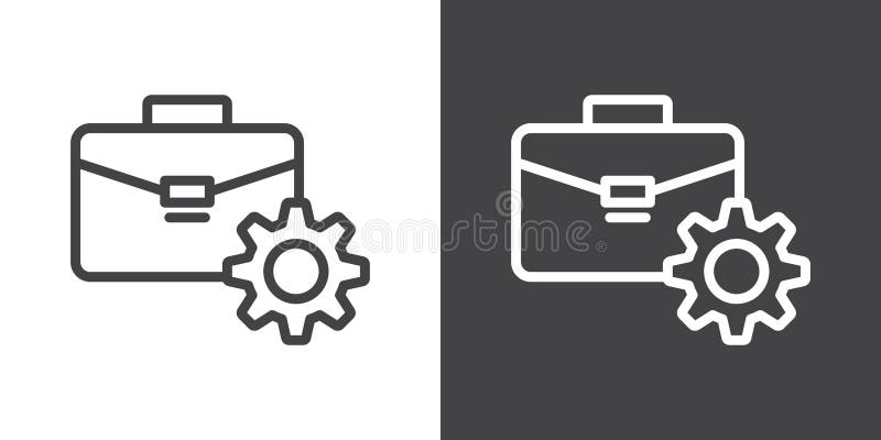 Work Experience Icon Flat Vector Set Outline Stock Vector ...