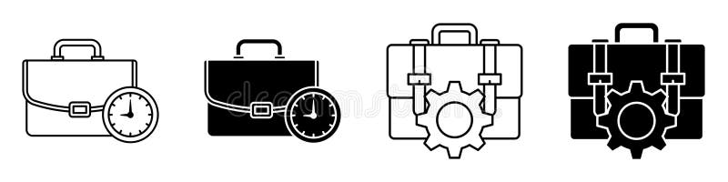 Work Experience Icon Vector Stock Vector - Illustration of clock ...