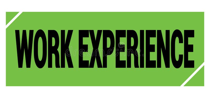 Work Experience Written Stock Illustrations – 270 Work Experience ...