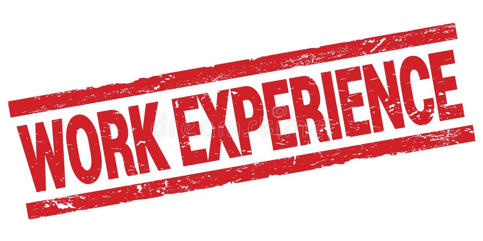 WORK EXPERIENCE Text on Red Rectangle Stamp Sign Stock Illustration ...