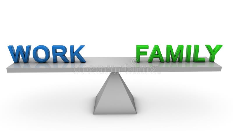Work and family balance stock illustration. Illustration of behavior ...