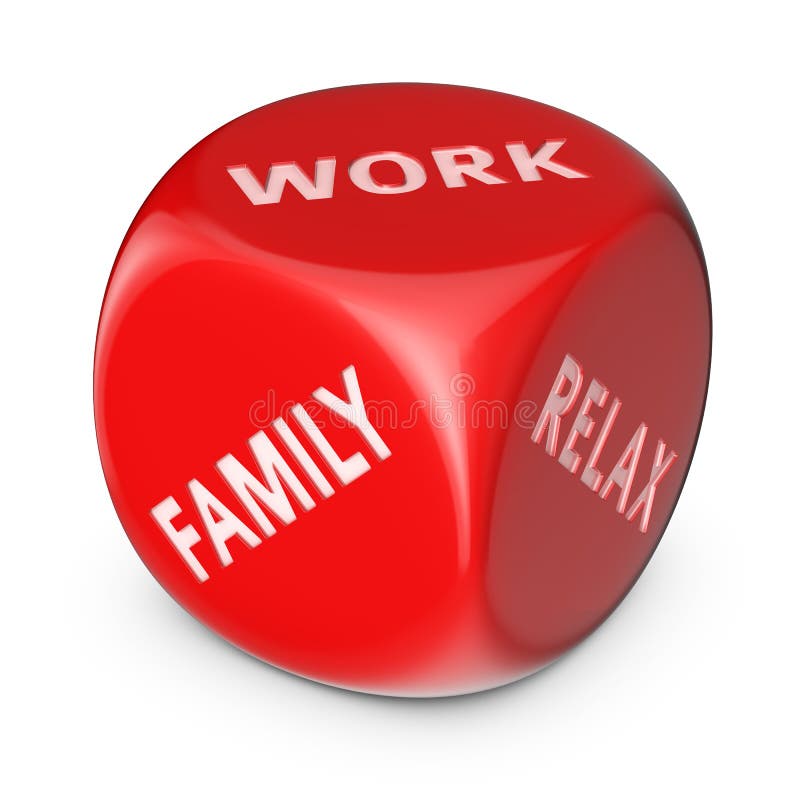 Work or family? stock illustration. Illustration of word - 34328641