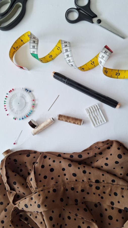 The Work of a Fashion Designer Stock Photo - Image of needles ...