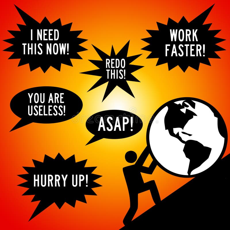 Work faster stock illustration. Illustration of unacceptable - 61262791