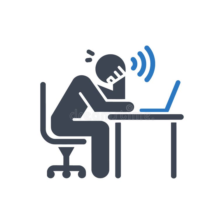 Work Fatigue Icon stock illustration. Illustration of stress - 376291055