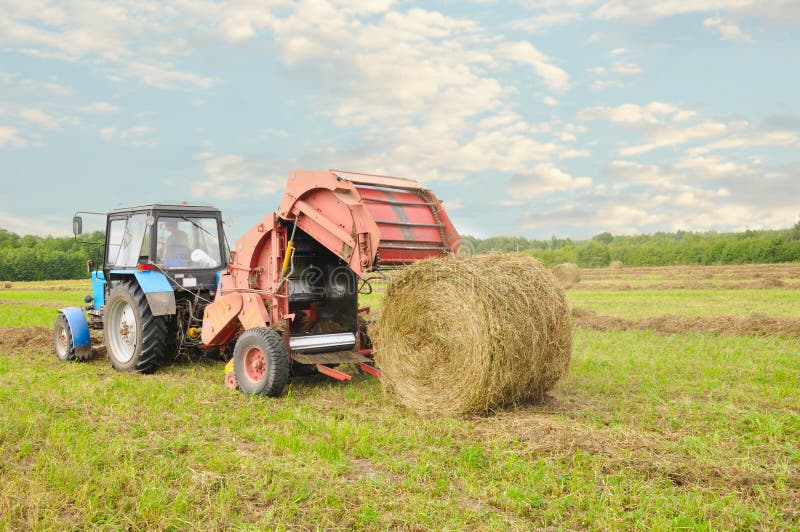 Work in field stock photo. Image of bale, landscape, rural - 7857384