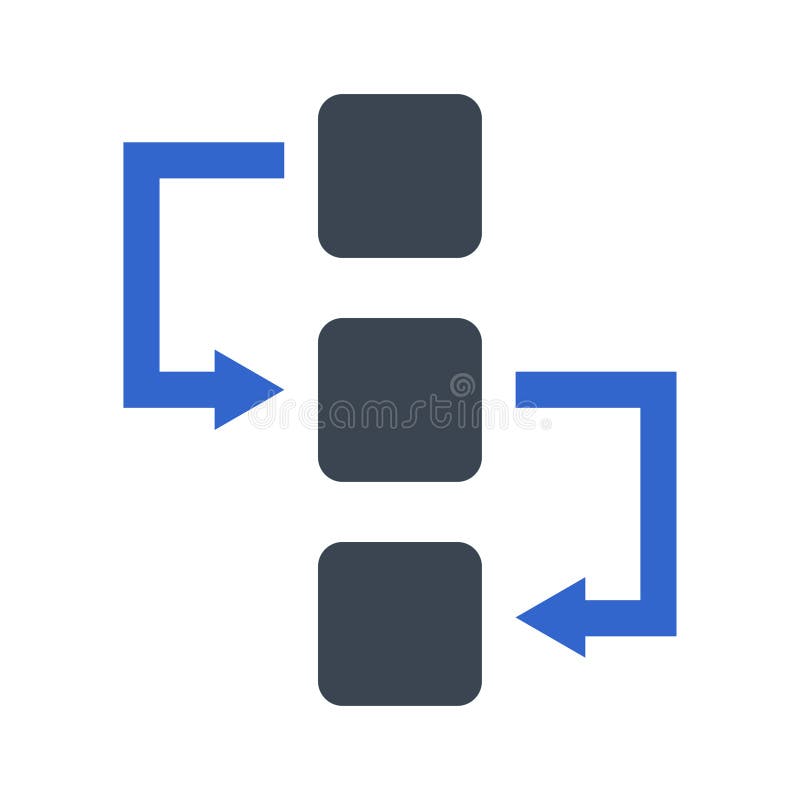 Work flow chart icon stock vector. Illustration of vector - 214658367