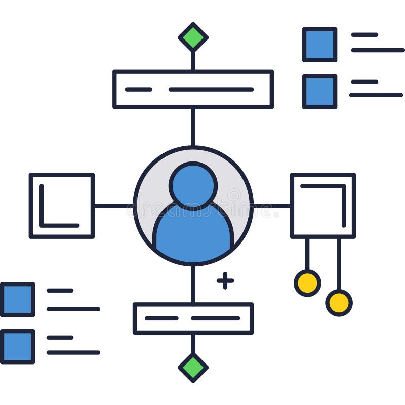 Work Flow Icon Productivity Process Tech Vector Stock Vector ...