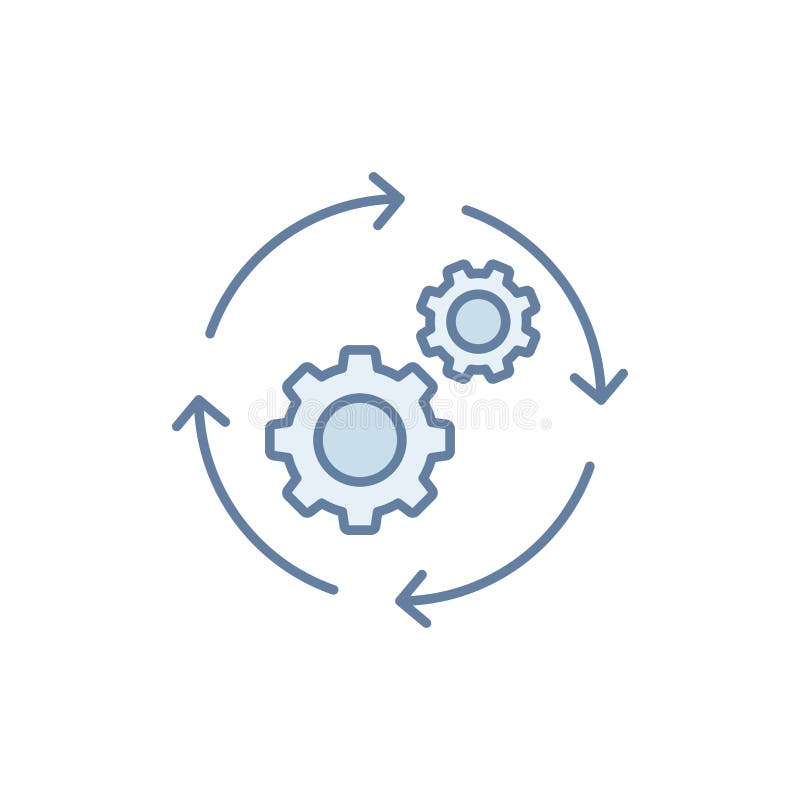 Work Flow Vector Icon Symbol Isolated on White Background Stock Vector ...