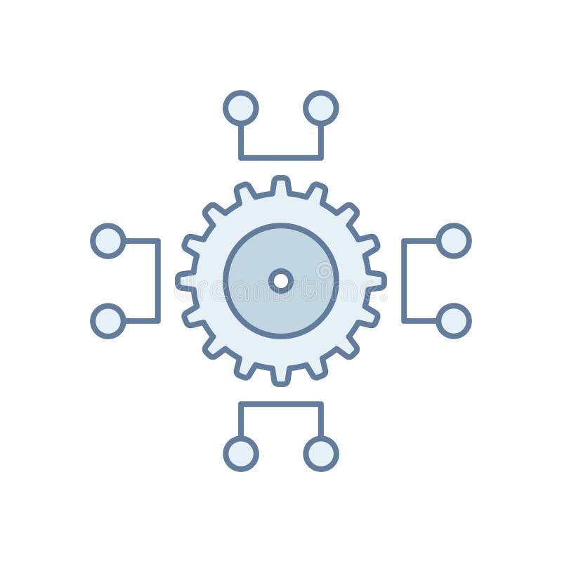 Work Flow Vector Icon Symbol Isolated on White Background Stock Vector ...