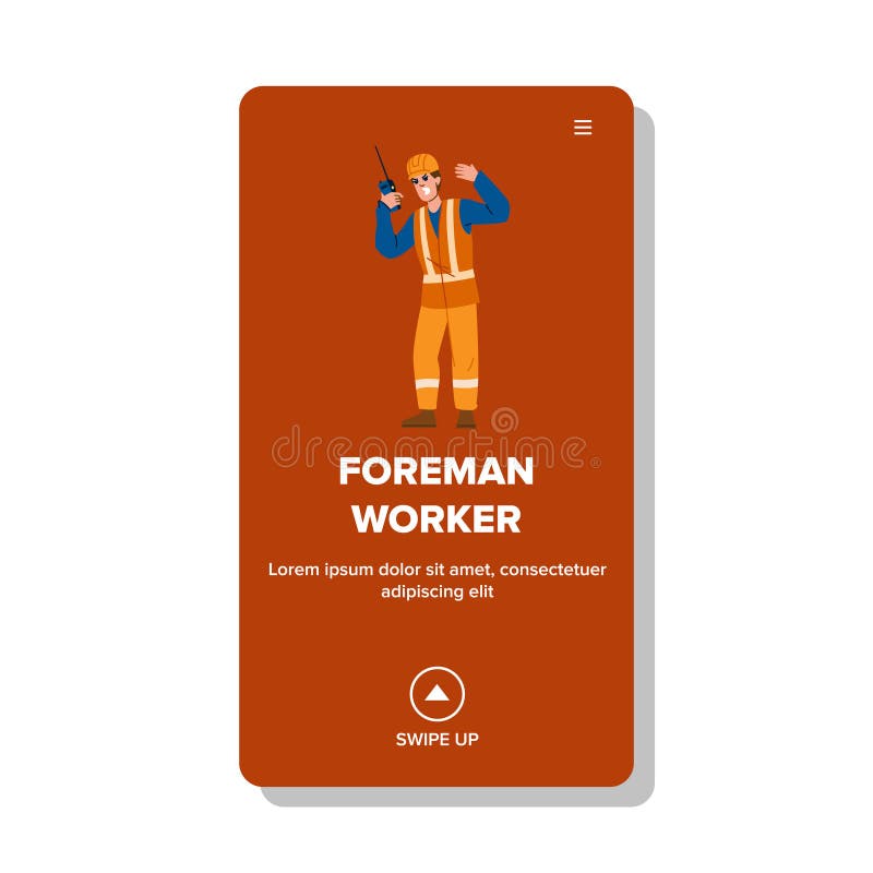 Work foreman worker vector stock vector. Illustration of team - 307471620