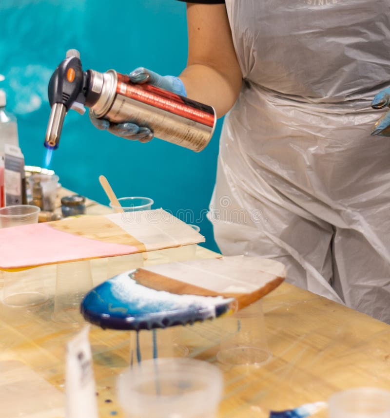 Gas Burner Close-up with Blue Light Stock Image - Image of danger ...